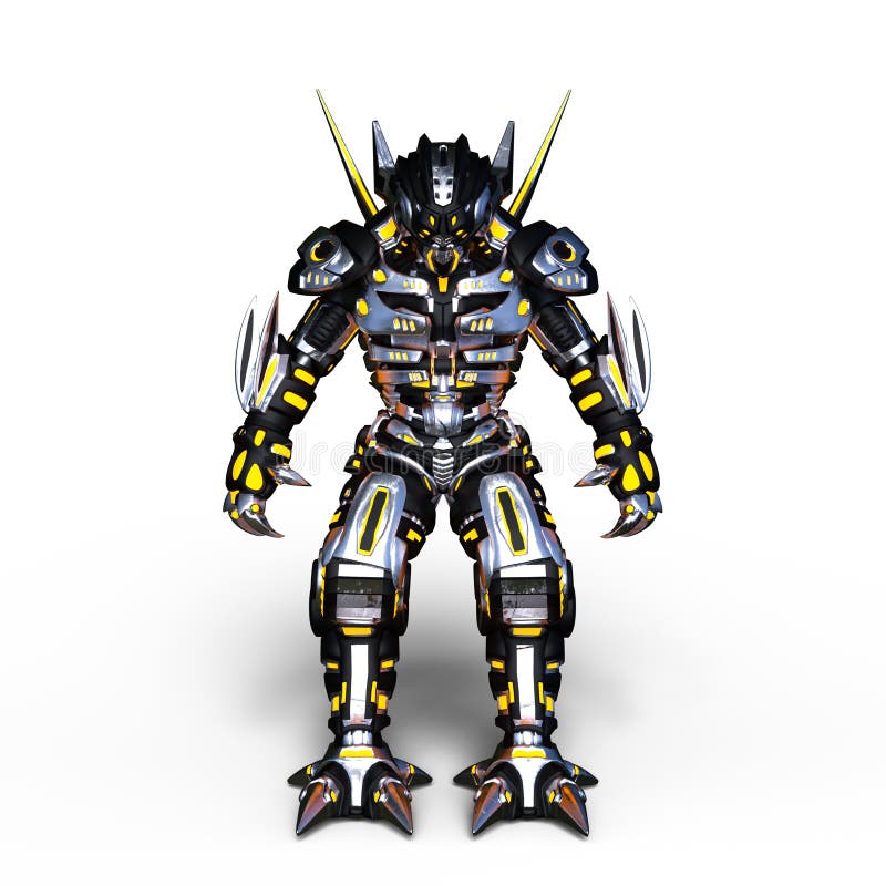 Mechanical monster stock illustration. Illustration of robot - 74839930