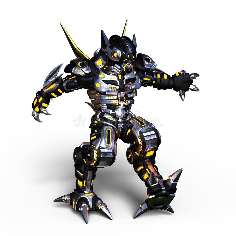 Mechanical monster stock illustration. Illustration of technology ...