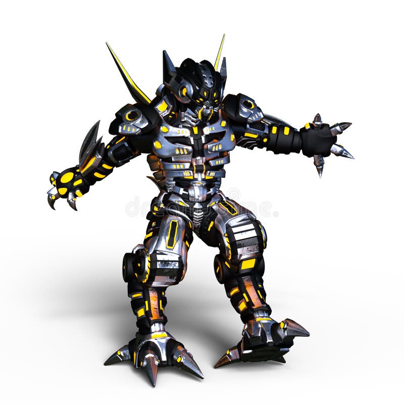 Mechanical monster stock illustration. Illustration of technology ...