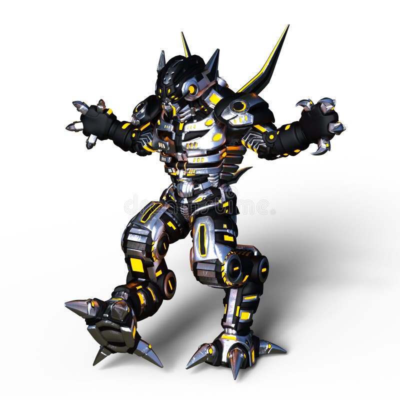 Mechanical monster stock illustration. Illustration of model - 74891029