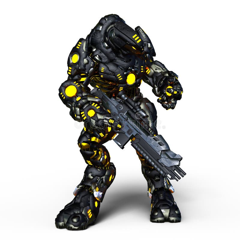 Mechanical monster stock illustration. Illustration of monster - 74937434