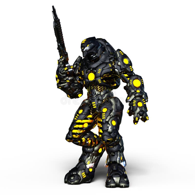 Mechanical monster stock illustration. Illustration of model - 109361797