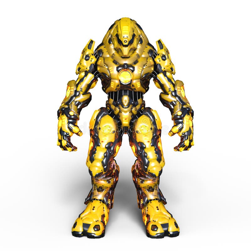 Mechanical monster stock illustration. Illustration of model - 77165689