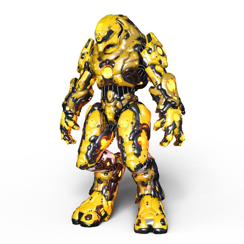 Mechanical monster stock illustration. Illustration of white - 77166288