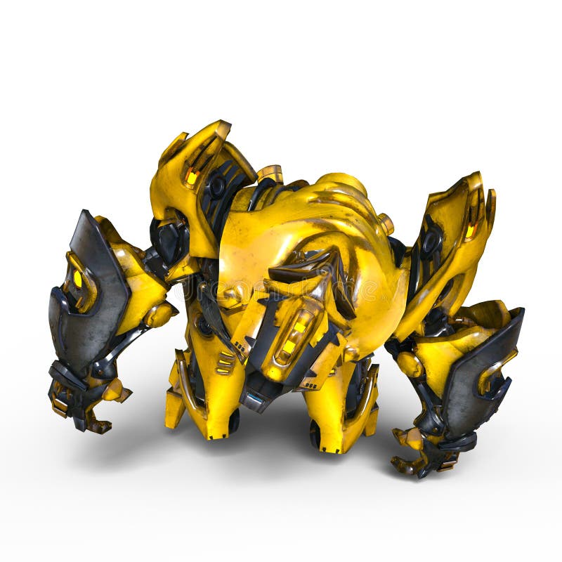 Mechanical monster stock illustration. Illustration of machine - 85735524