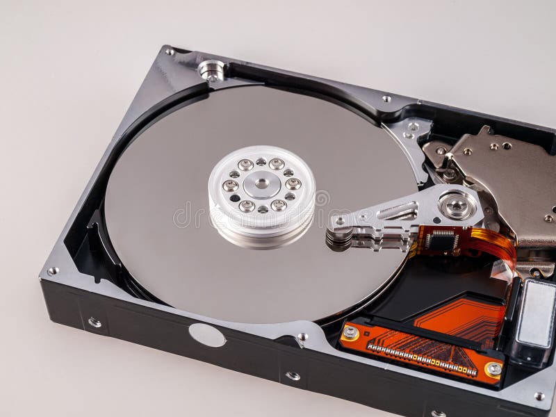 Mechanical Movable Hard Disk, with Magnetic Head in Disassembled State ...