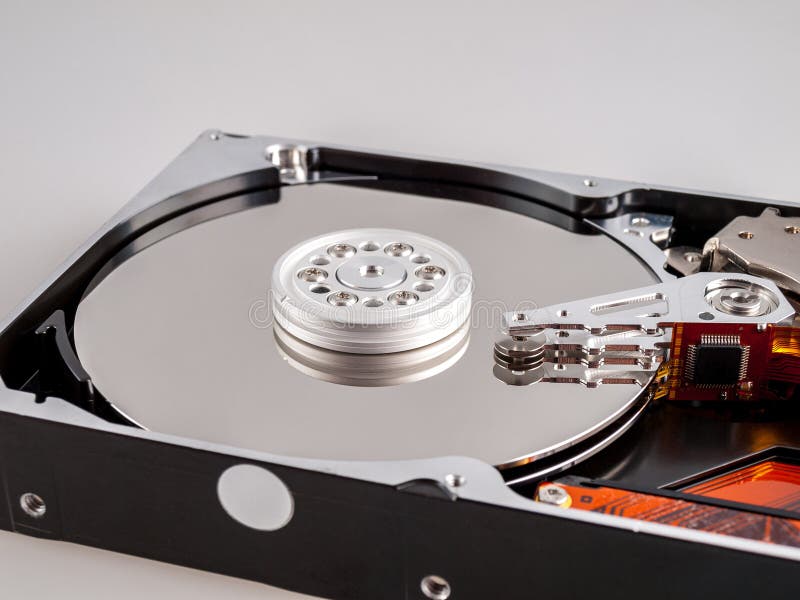 Mechanical Movable Hard Disk, with Magnetic Head in Disassembled State ...