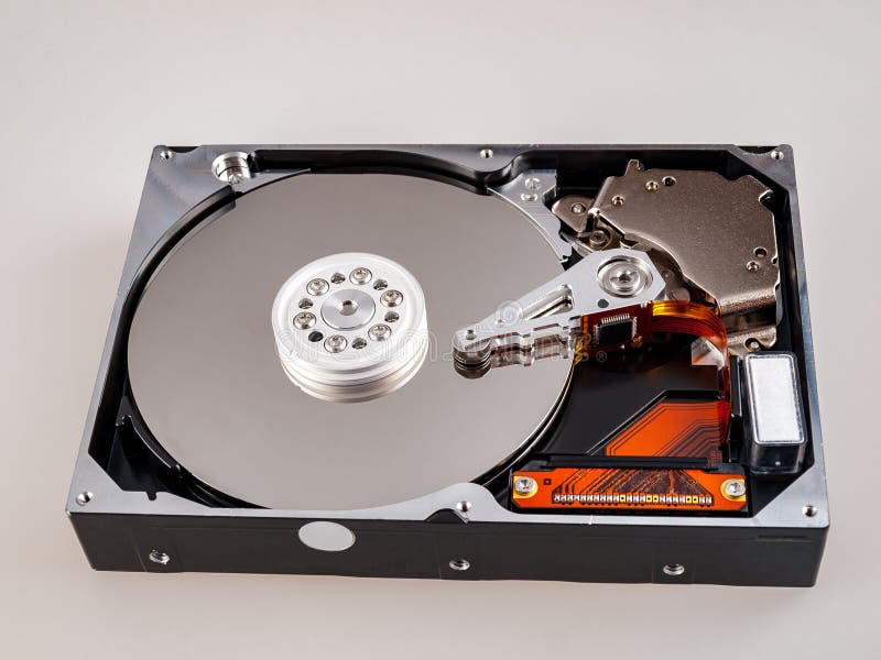 Mechanical Movable Hard Disk, with Magnetic Head in Disassembled State ...