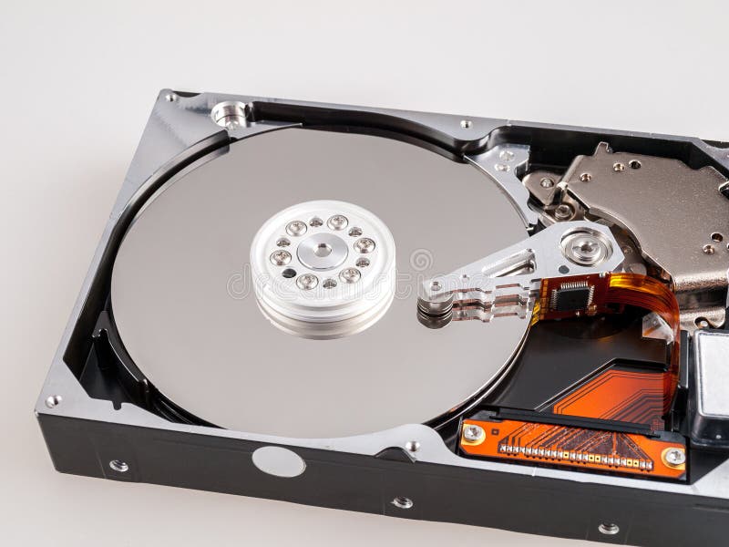 Mechanical Movable Hard Disk, with Magnetic Head in Disassembled State ...