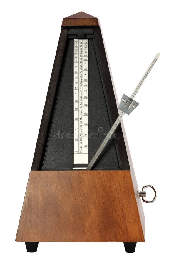 Isolated Mechanical Metronome Stock Photo - Image of pendulum, metal ...