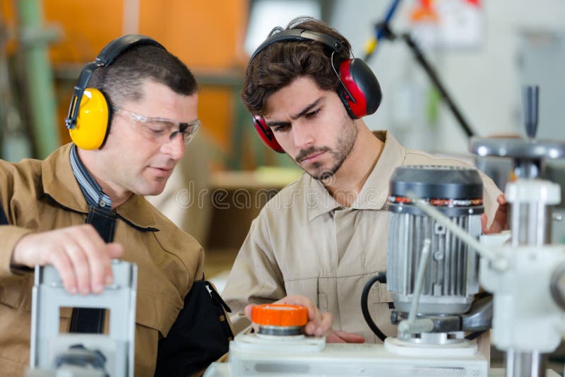 Apprentice Mechanical Engineer Checking Centrifugal Pump Stock Image ...