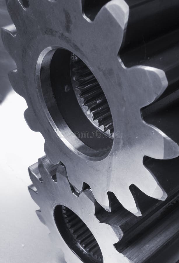 Mechanical Parts in Black/white Stock Image - Image of move, cogs: 776903