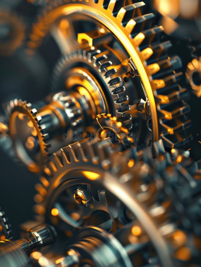 Mechanical Parts with Intricate Gear Mechanisms Stock Photo - Image of ...