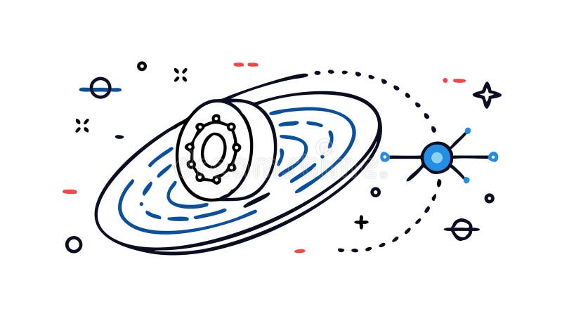 Mechanical Planet with Gears, Cosmic Engineering, Vector Design ...