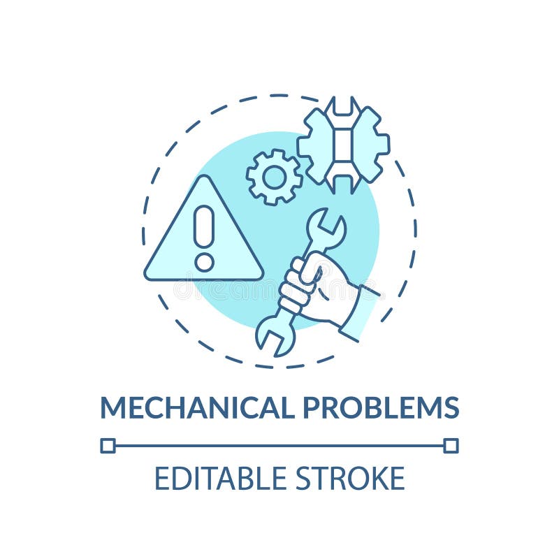 Mechanical Problems Concept Icon Stock Vector - Illustration of line ...