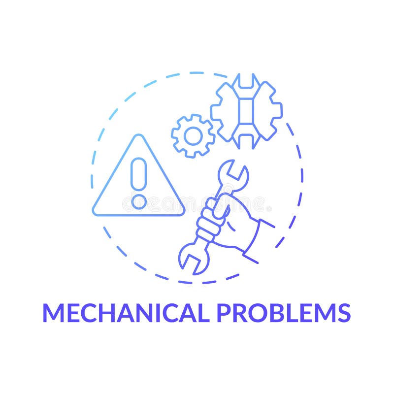 Mechanical Problems Concept Icon Stock Vector - Illustration of line ...