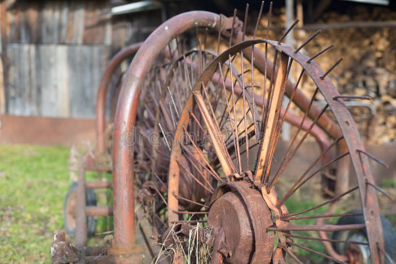 Mechanical rake stock photo. Image of grass, agriculture - 101748522