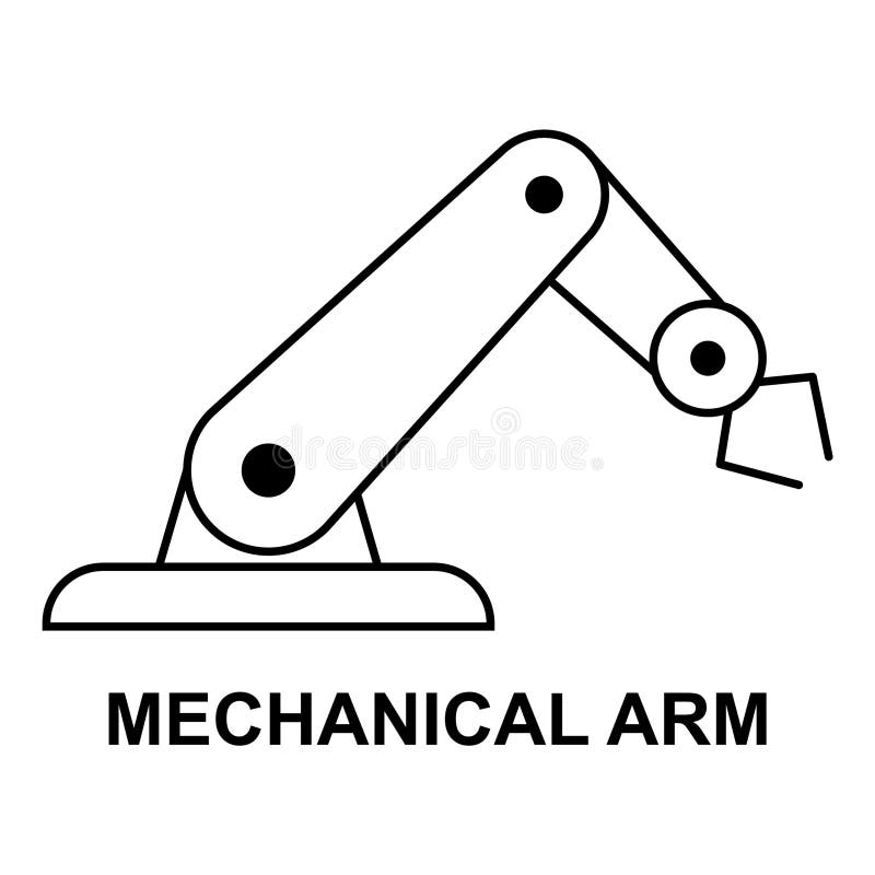 Mechanical Robot Arm Machine Icon, Technology Hydraulic Robotic Hand ...