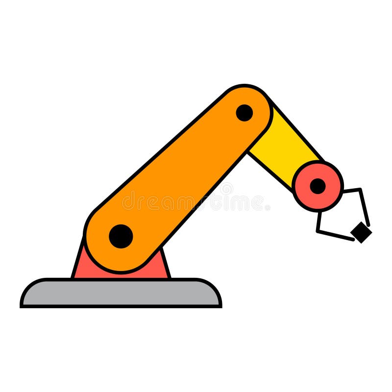Mechanical Robot Arm Machine Icon, Technology Hydraulic Robotic Hand ...