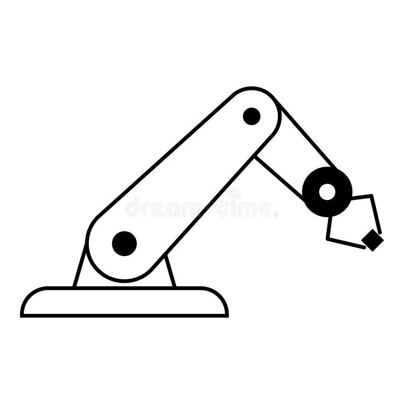 Mechanical Robot Arm Machine Icon, Technology Hydraulic Robotic Hand ...