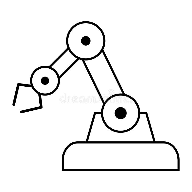 Mechanical Robot Arm Machine Icon, Technology Hydraulic Robotic Hand ...