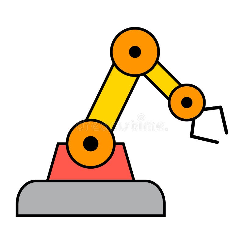 Mechanical Robot Arm Machine Icon, Technology Hydraulic Robotic Hand ...