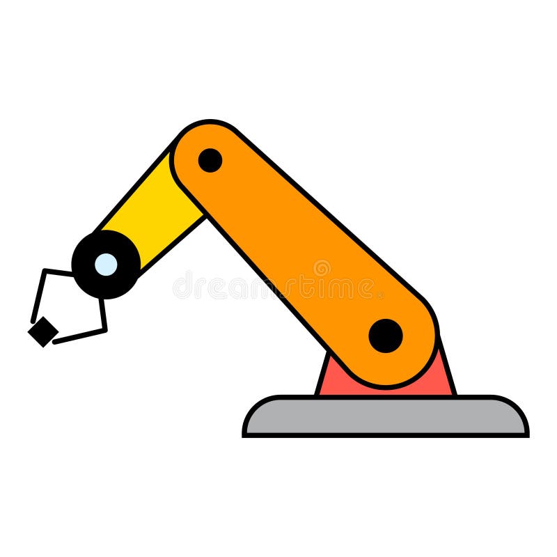Mechanical Robot Arm Machine Icon, Technology Hydraulic Robotic Hand ...