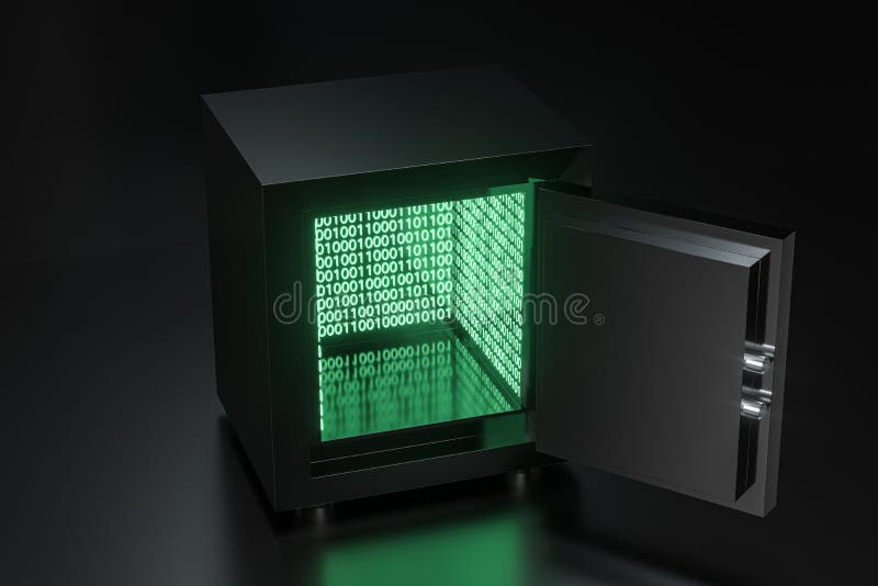 Mechanical Safe, with Digital Numbers Inside, 3d Rendering Stock ...