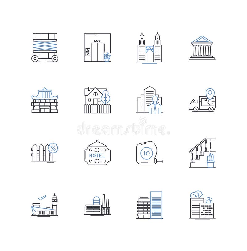 Mechanical Schematics Line Icons Collection. Blueprint, Diagram ...
