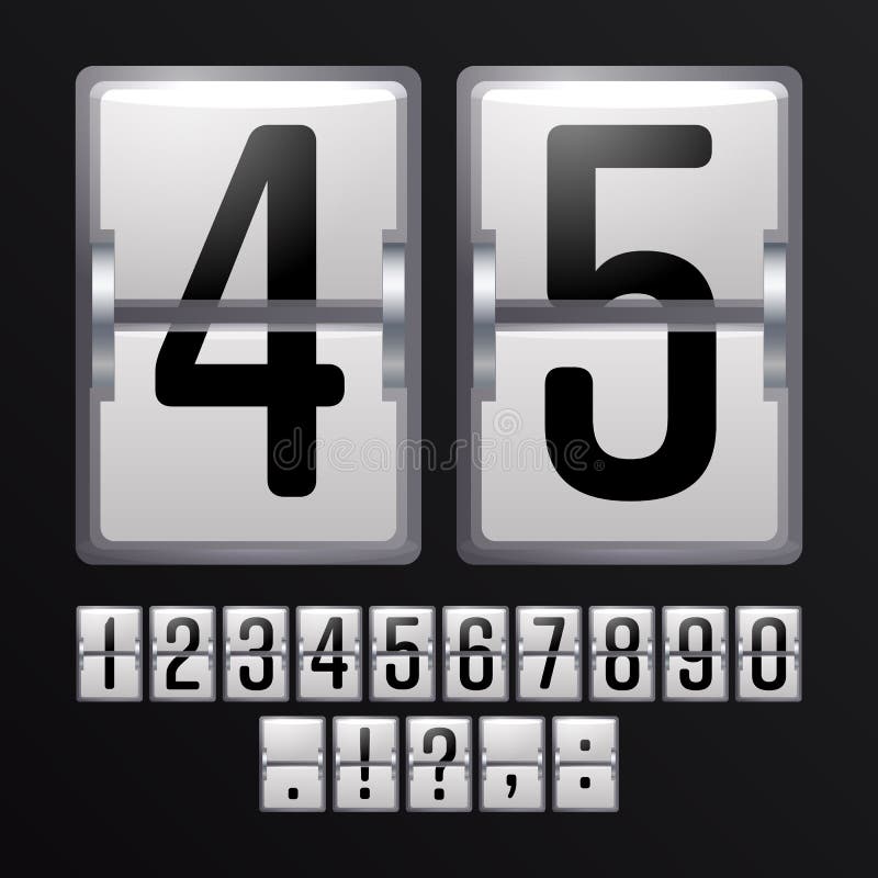 Mechanical Scoreboard Vector. Gold Yellow Timetable with Black Numbers ... Mechanical Scoreboard Vector. Gold Yellow Timetable with Black Numbers ...