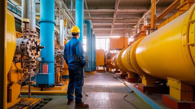 Mechanical Service Engineer Worker at Industrial with Checking ...