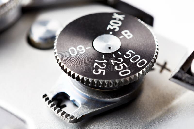 Mechanical Shutter Switch on Vintage Camera Stock Photo - Image of 35mm ...