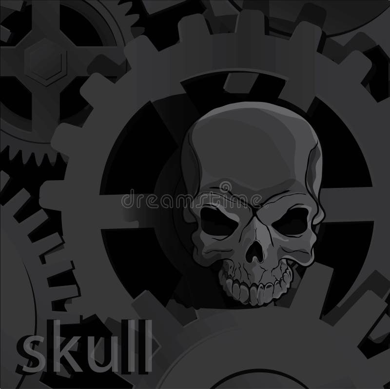 Mechanical skeleton stock vector. Illustration of artistic - 78614755
