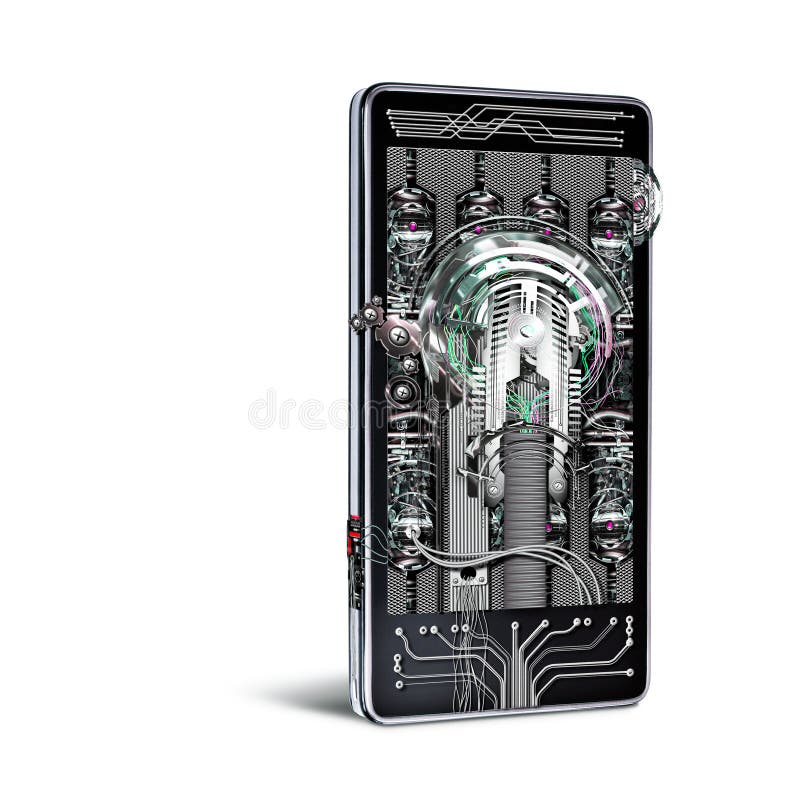 Mechanical Smartphone stock illustration. Illustration of mechanism ...