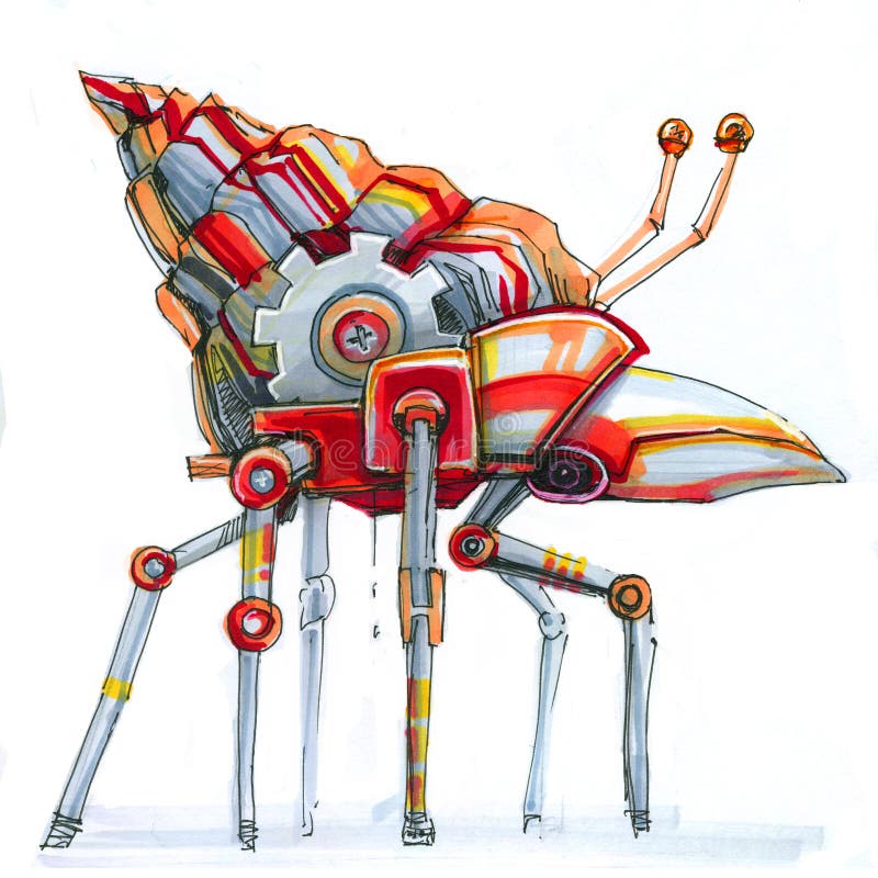 Mechanical Snail Stock Illustrations – 87 Mechanical Snail Stock ...