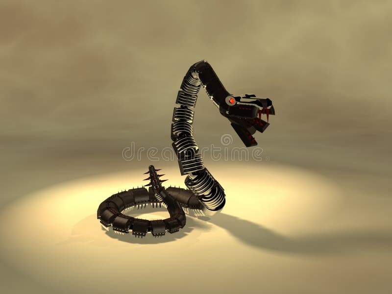 Mechanical snake stock illustration. Illustration of intelegance - 7027439