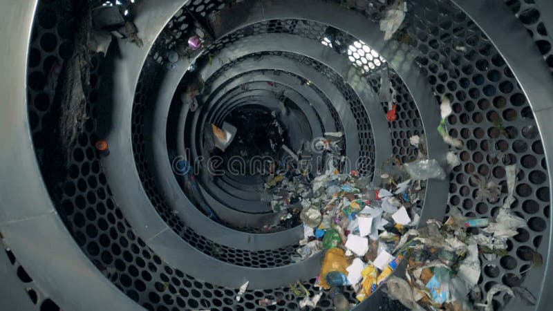 Mechanical Sorting of Trash, Slow Motion. Stock Footage - Video of ...