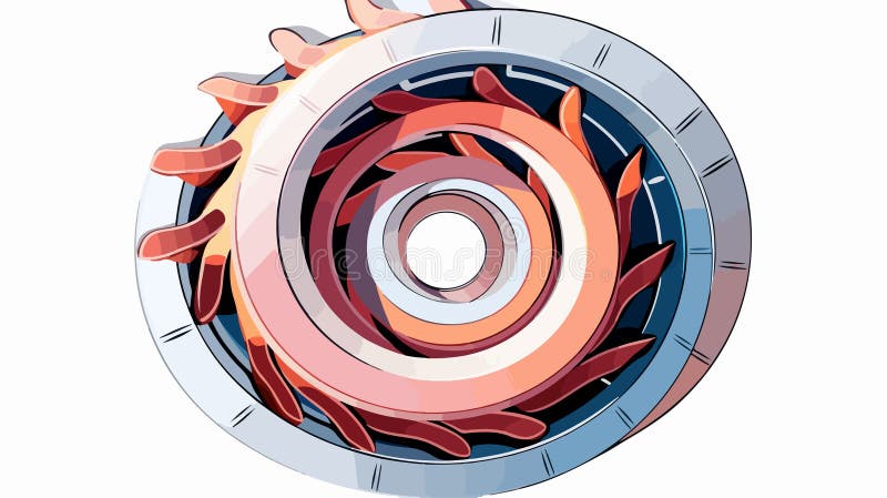 Mechanical Spiral Spring Drawing Vector Cartoon Vector Illustration ...