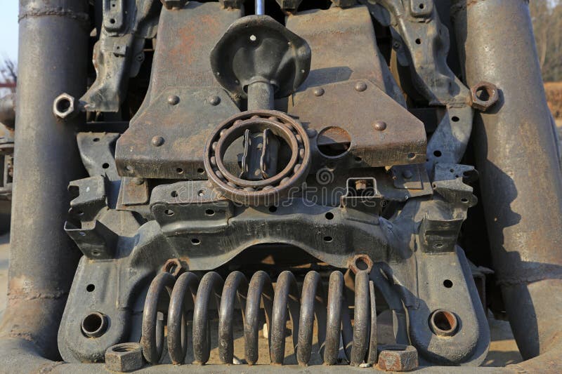 Mechanical Spring Bearing Device Stock Image - Image of rust, machinery ...