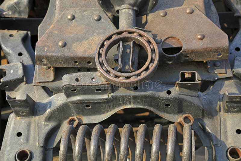 Mechanical Spring Bearing Device Stock Photo - Image of oxidation ...
