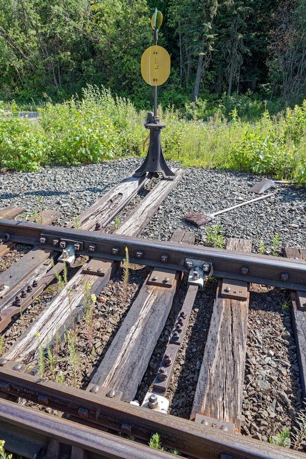 A Mechanical Switch on the Railroad Tracks for the Siding at Loos ...