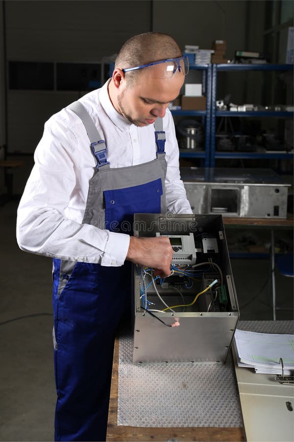 Mechanical Technician at Work Stock Photo - Image of steel, machine ...
