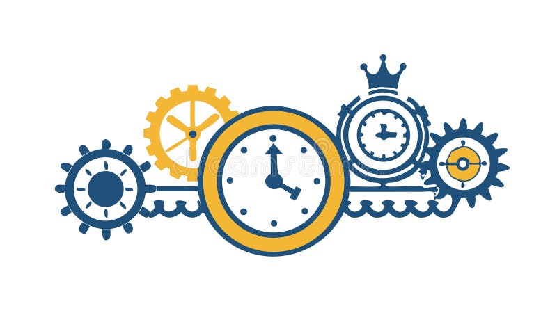 Mechanical Timepiece Gears, Precision and Complexity, Vector Design ...