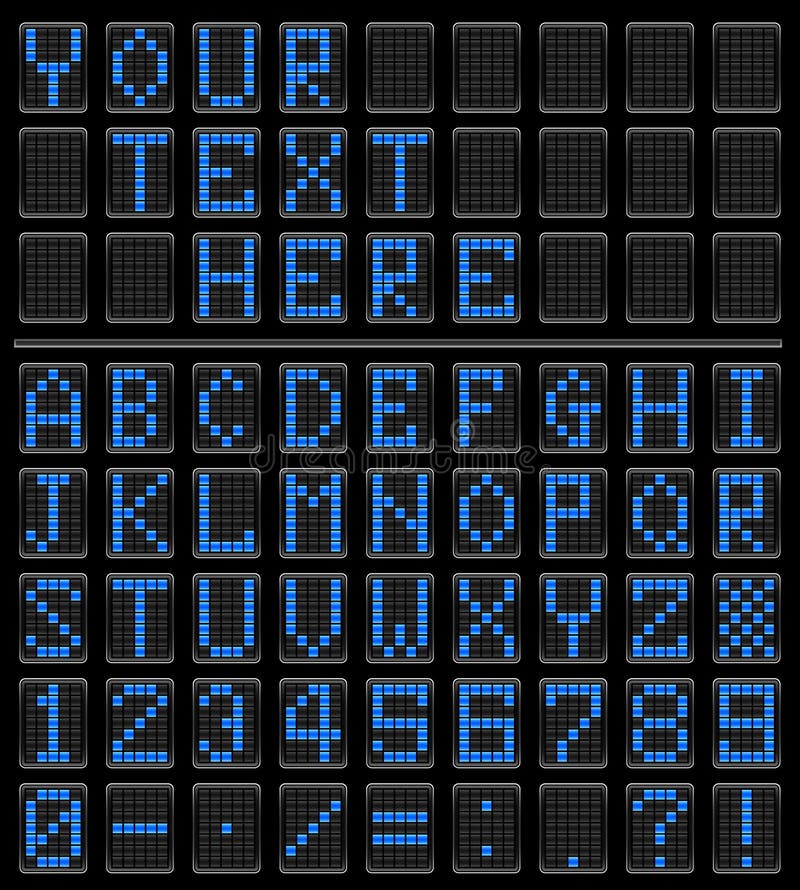 Set of Letters on a Mechanical Timetable Stock Vector - Illustration of ...