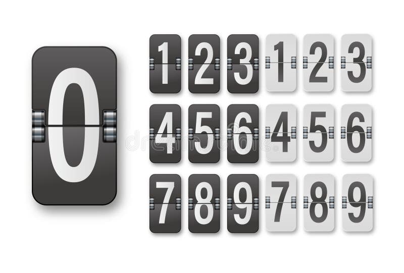 Mechanical Timetable Scoreboard Information Board Display Numbers ...