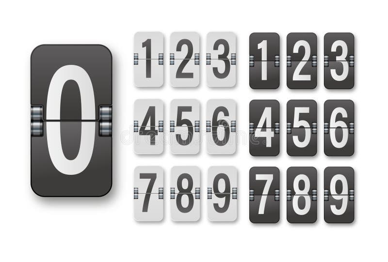 Mechanical Timetable Scoreboard Information Board Display Numbers ...