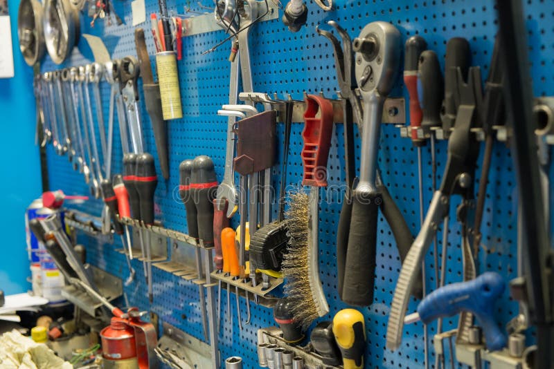 Mechanical tools set stock image. Image of wall, pliers - 44495191