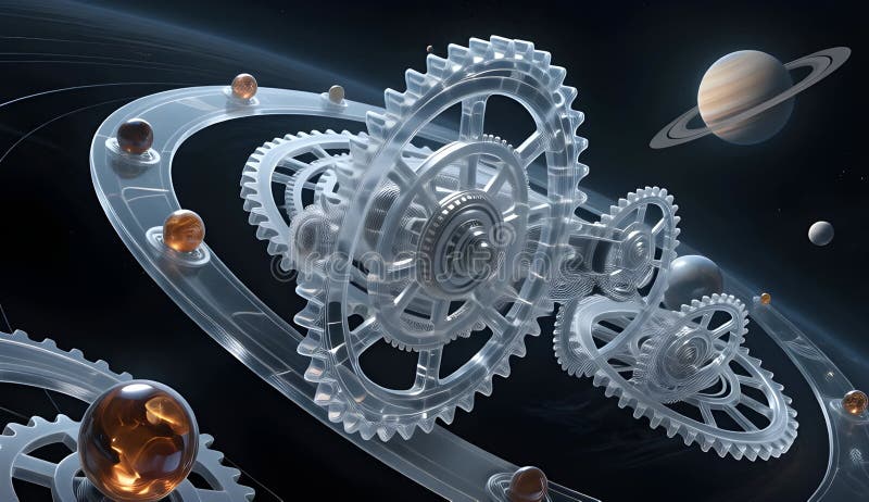 Mechanical Universe: a Cosmic Gear Dance Stock Footage - Video of ...
