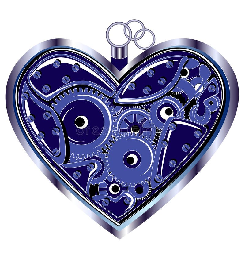 Mechanical Valentine heart stock vector. Illustration of design - 22688840