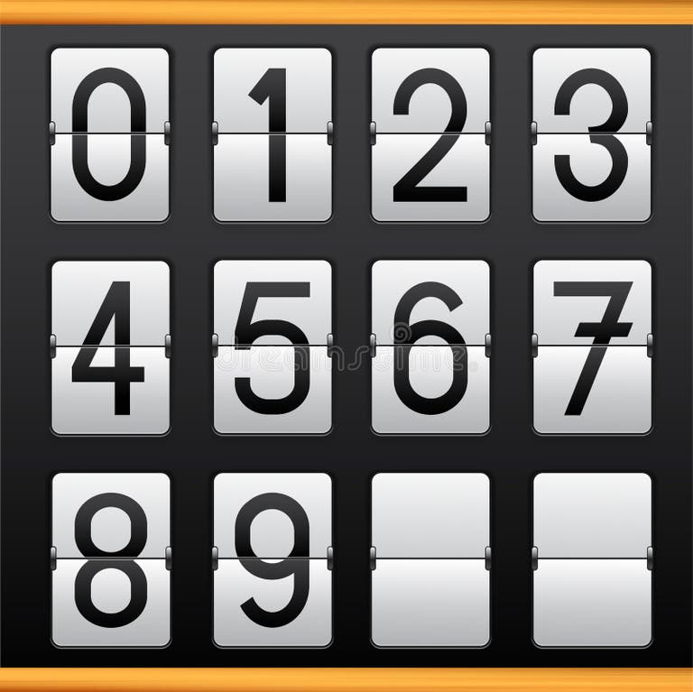 Collection Mechanical Numbers Stock Illustrations – 300 Collection ...